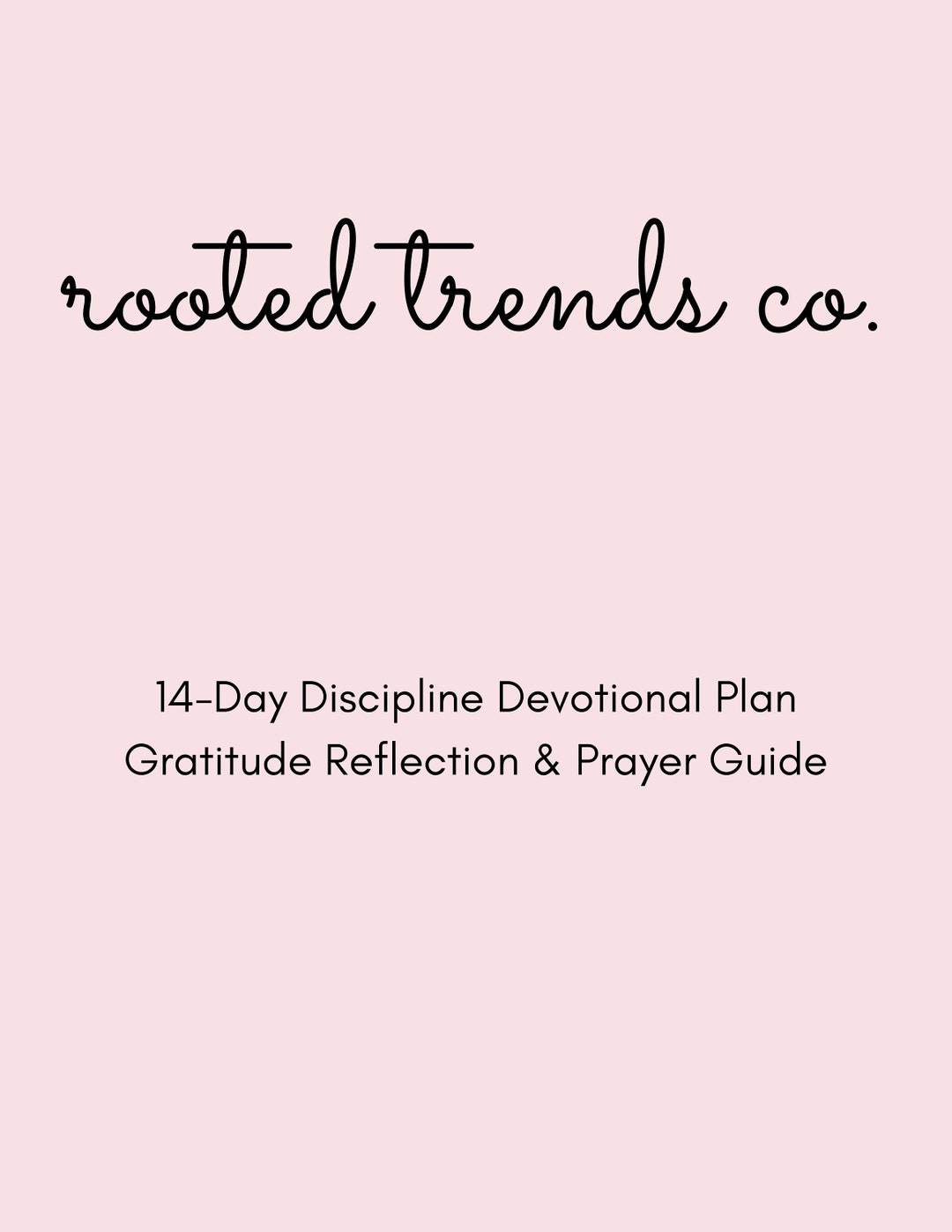 Rooted Trends Co | 14 Day Discipline Devotional Gratitude Reflection ...