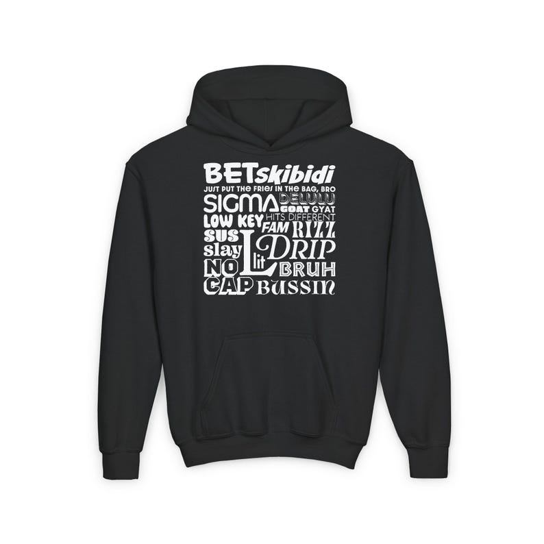 BUSSIN Funny Generation Alpha Teen Kid Slang Youth Heavy Blend Hooded ...