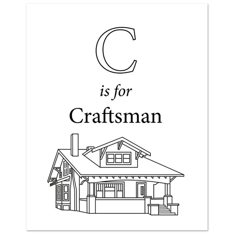 Craftsman Architecture House Poster Matte Vertical Poster, Home Decor ...