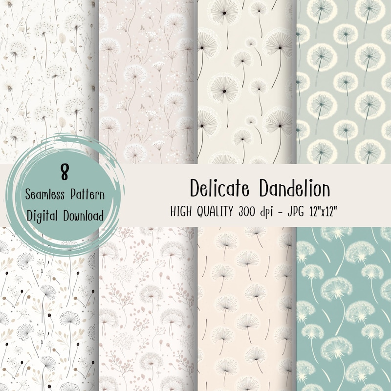Dandelion Fabric Beaded - Etsy UK