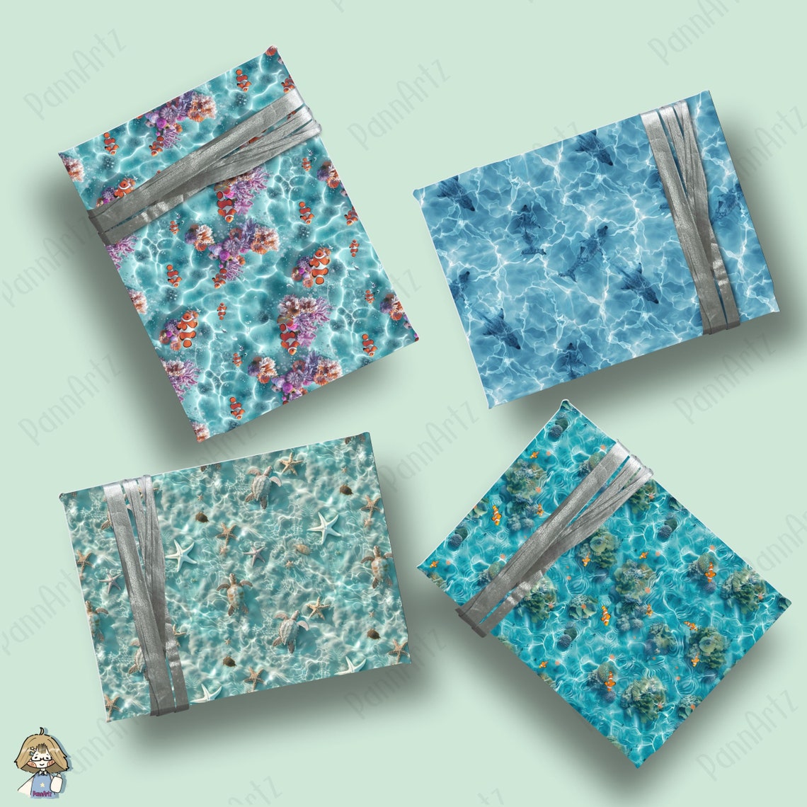 Under the Sea Seamless Pattern, Digital Paper, Commercial Use ...