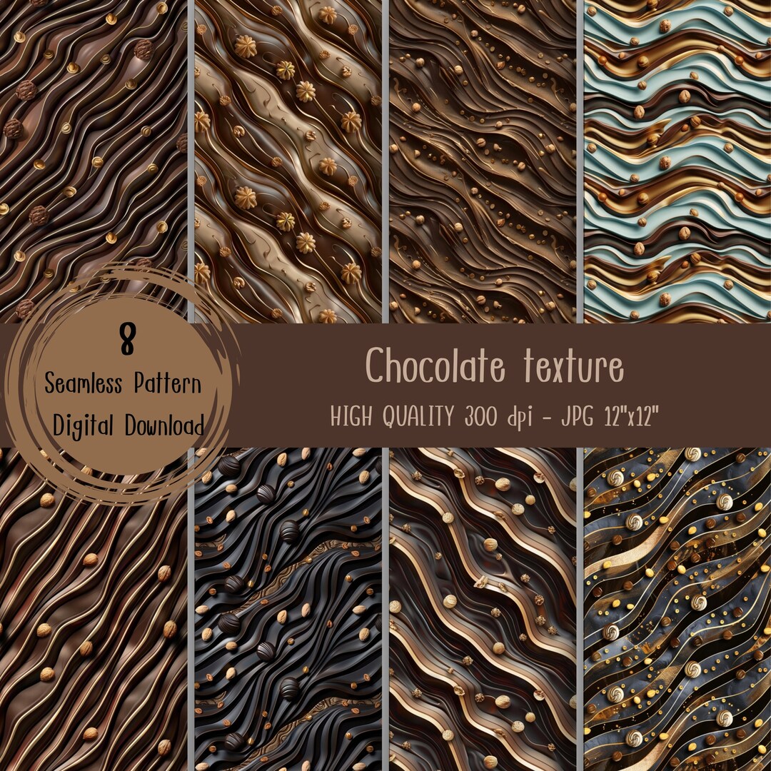 Chocolate Texture Seamless Pattern, Chocolate Digital Paper, Commercial ...