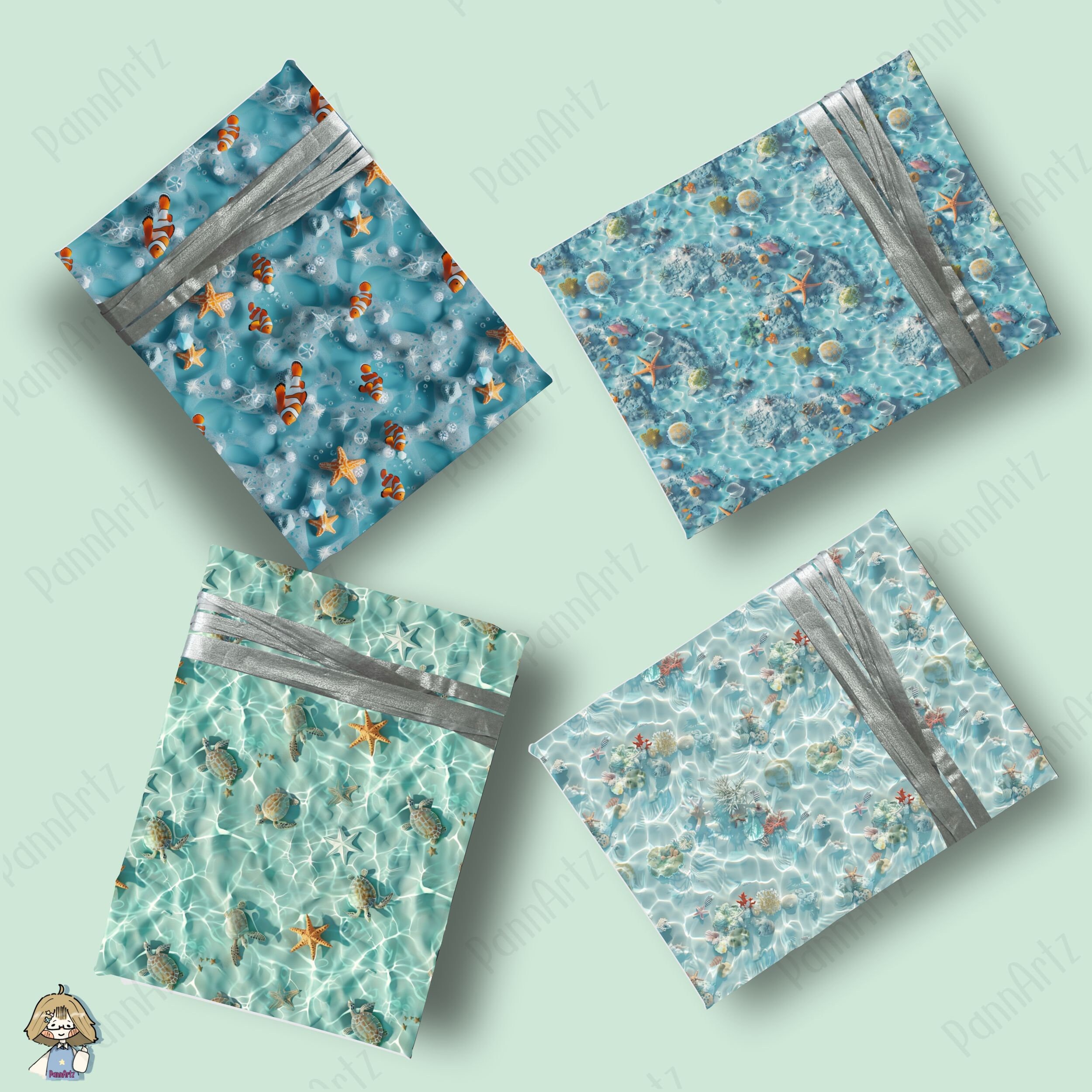 Under the Sea Seamless Pattern, Digital Paper, Commercial Use ...