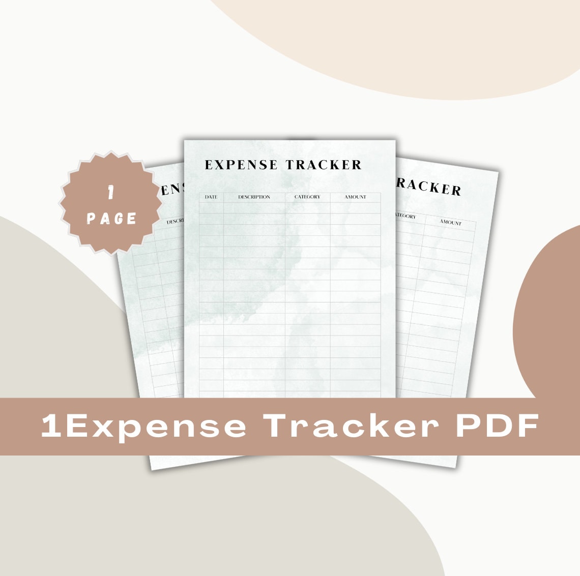 Personal Printable EXPENSE TRACKER SPREADSHEET Spending Tracker ...