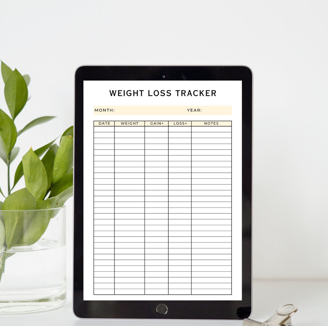Digital Download WEIGHT LOSS TRACKER Sheet Planner Workout Fitness Meal ...