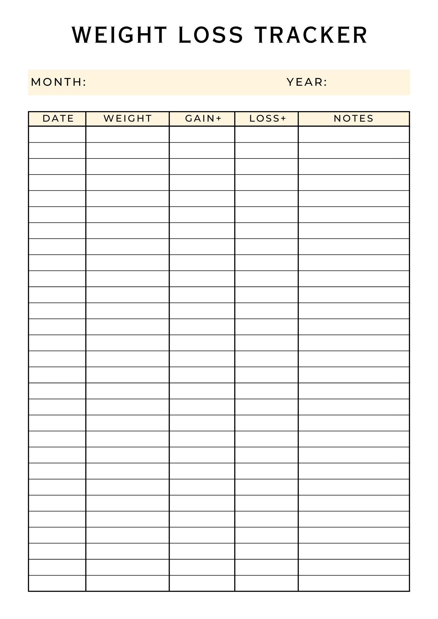Digital Download WEIGHT LOSS TRACKER Sheet Planner Workout Fitness Meal ...
