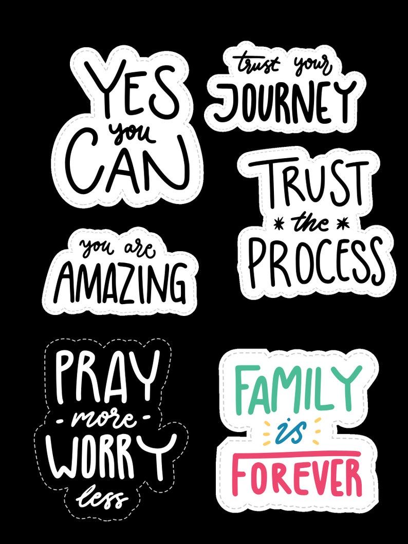 2024 Vision Board Printable Stickers Digital Download - Etsy