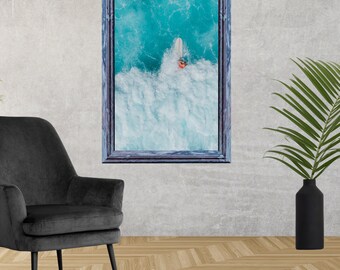 Surfboard Wall Art Wave Rider Art Digital Coastal Vibes, Beach-inspired ...