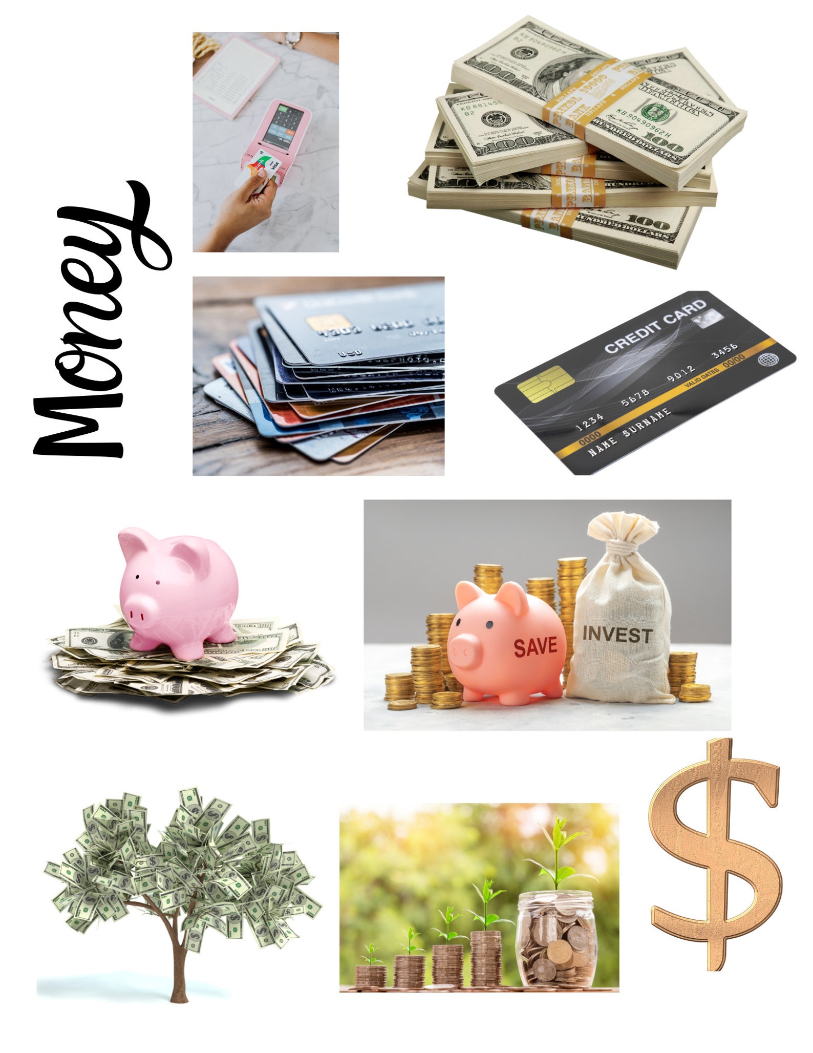 2024 Vision Board Kit With Printable Words, Images, Glitter, Letters ...