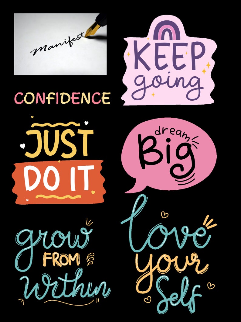 2024 Vision Board Printable Stickers Digital Download - Etsy