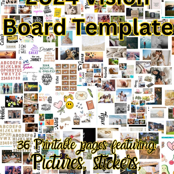 Vision Board Letters - Etsy