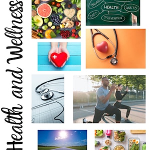 2024 Vision Board Kit With Printable Words, Images, Glitter, Letters ...