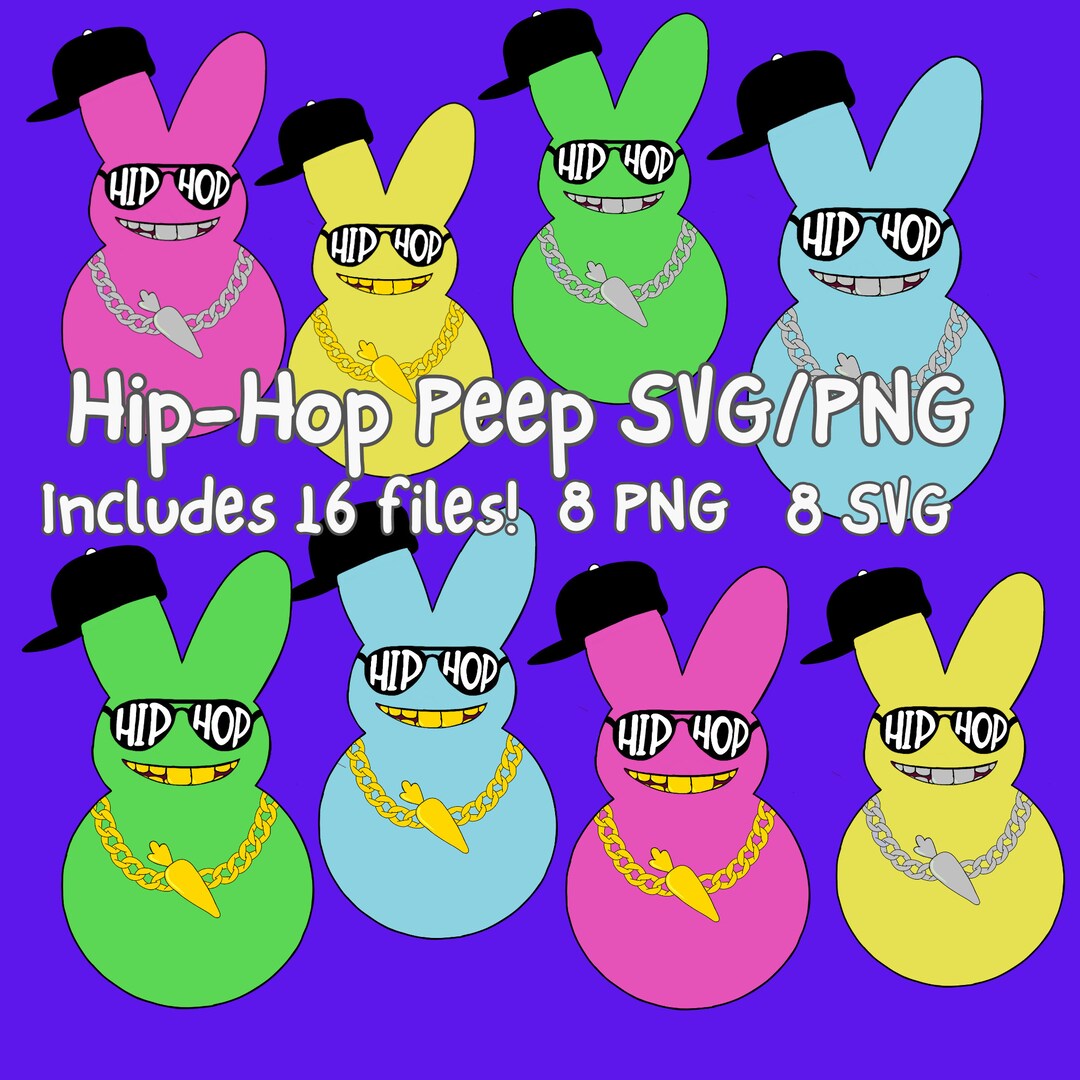 Easter Bundle Gangster Bunny Hip Hop Peep PNG SVG Digital Download! - Etsy