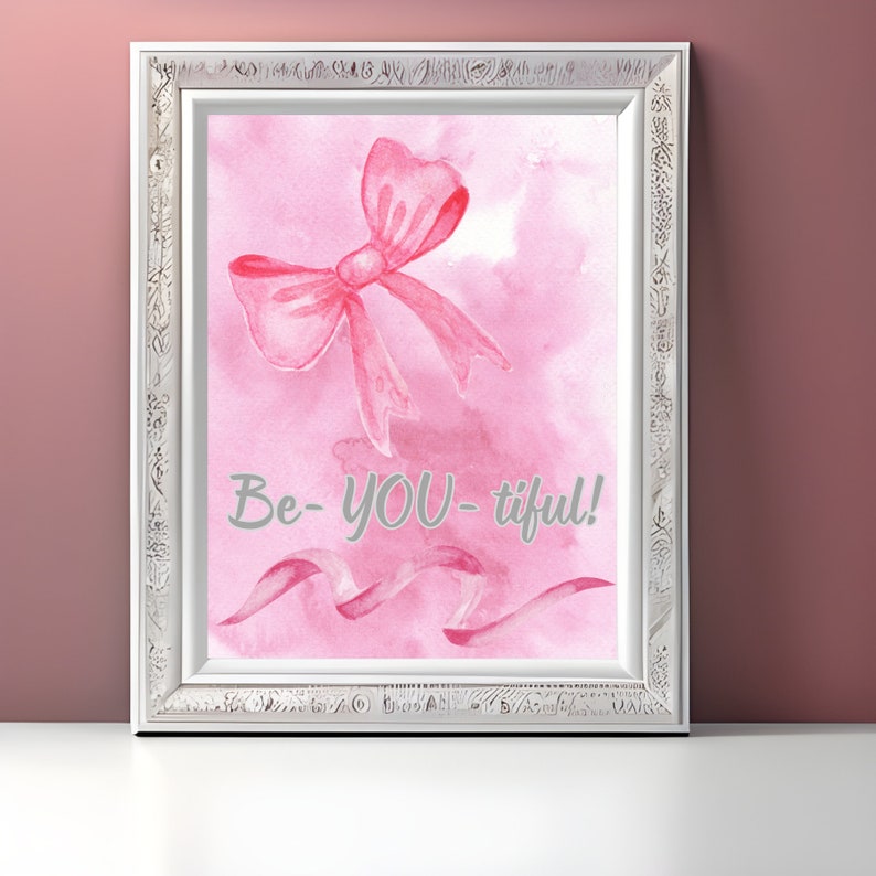 Coquette Aesthetic Room Decorations, Wall Decor, Pink Bows, Vintage ...