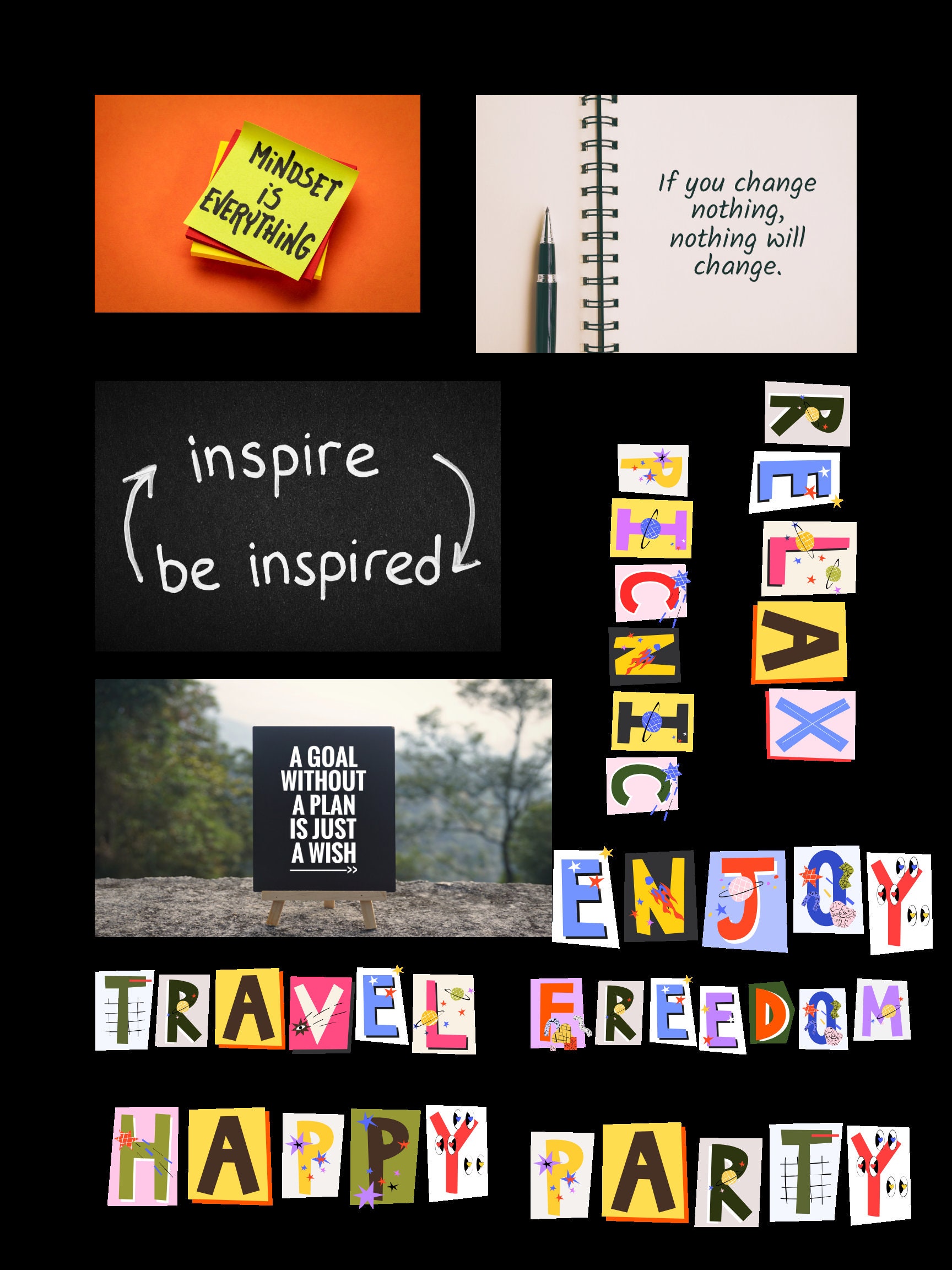 2024 Vision Board Printable Stickers Digital Download - Etsy