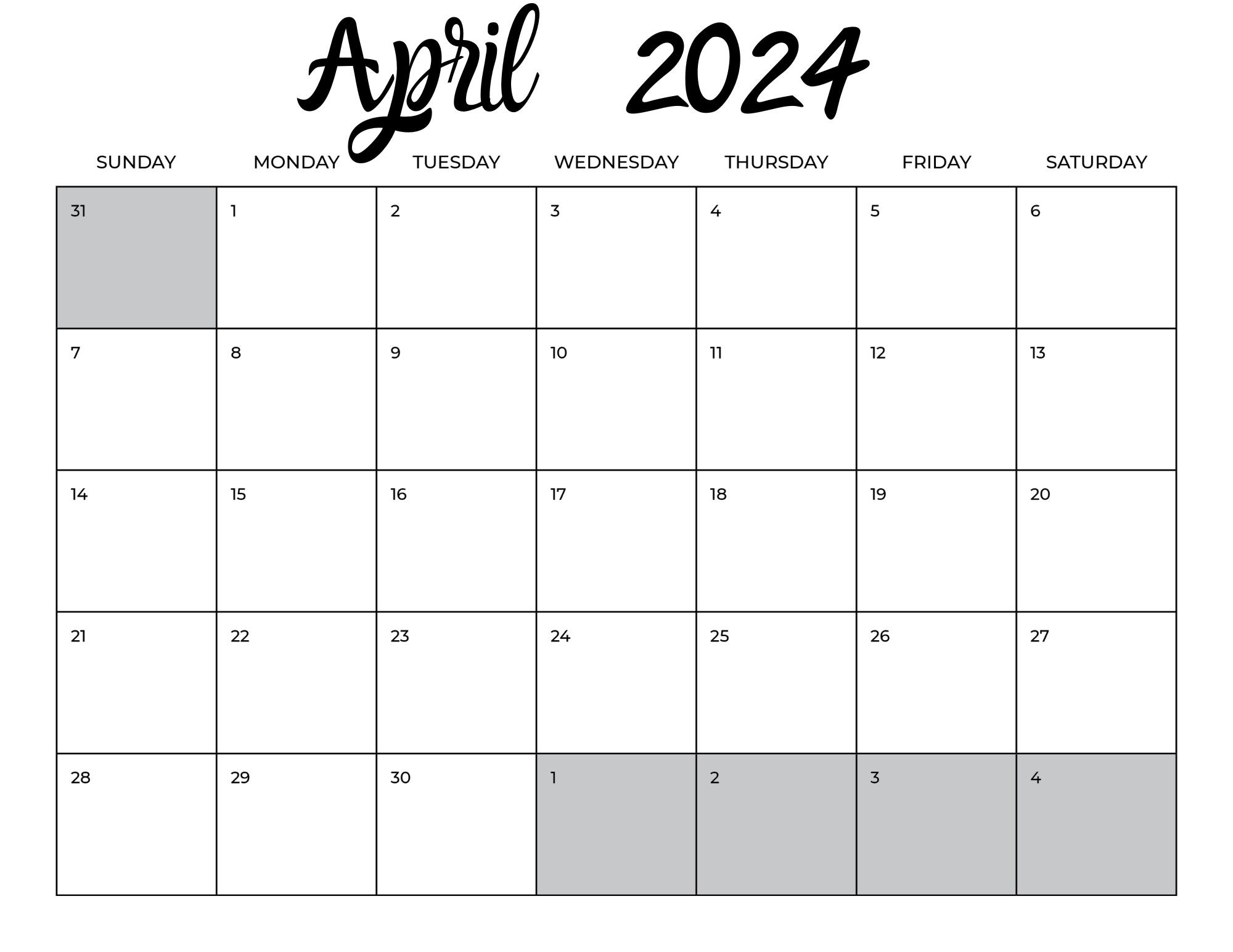 2024 Calendar Printable - Etsy