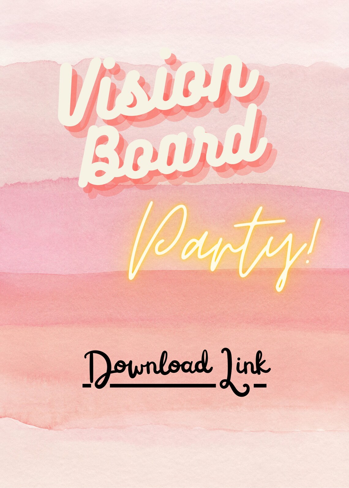 Vision Board Party Invite Printable Template | Vintage-inspired ...