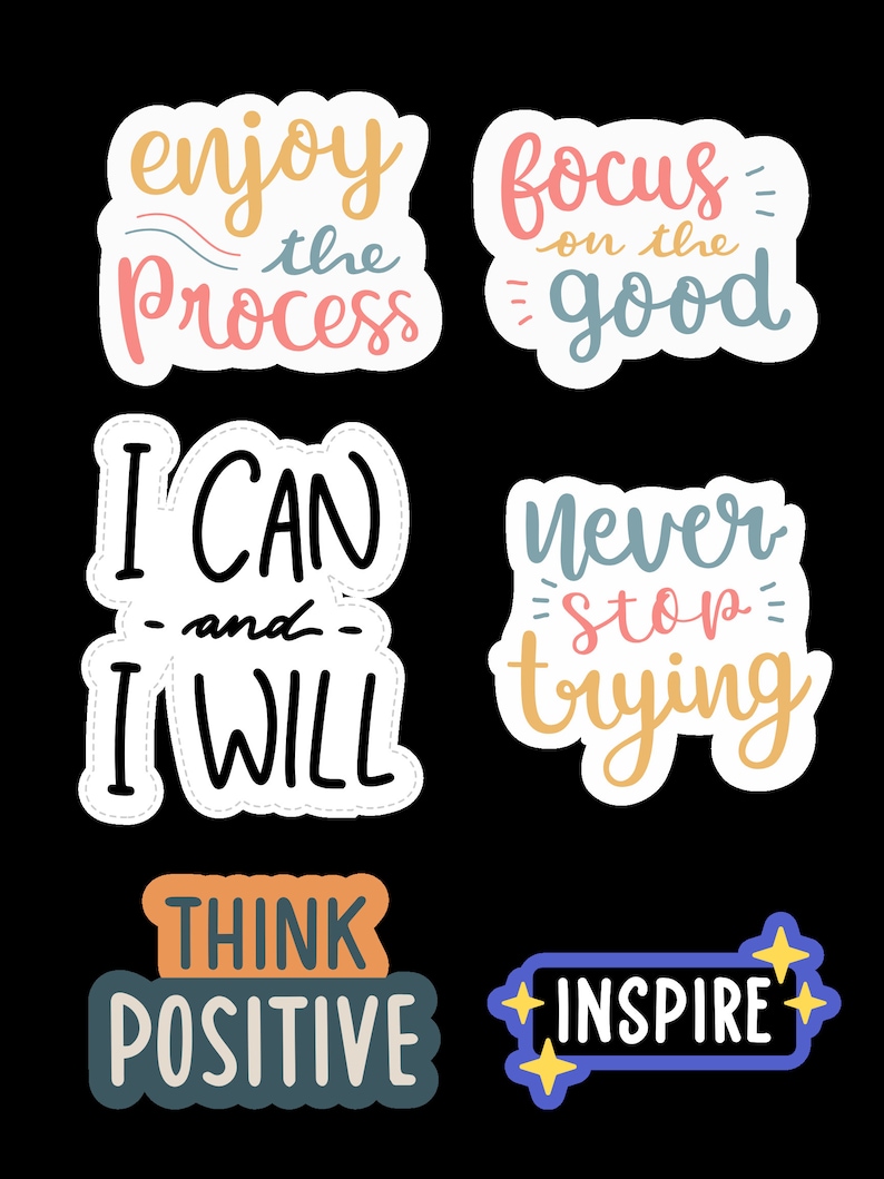 2024 Vision Board Printable Stickers Digital Download - Etsy