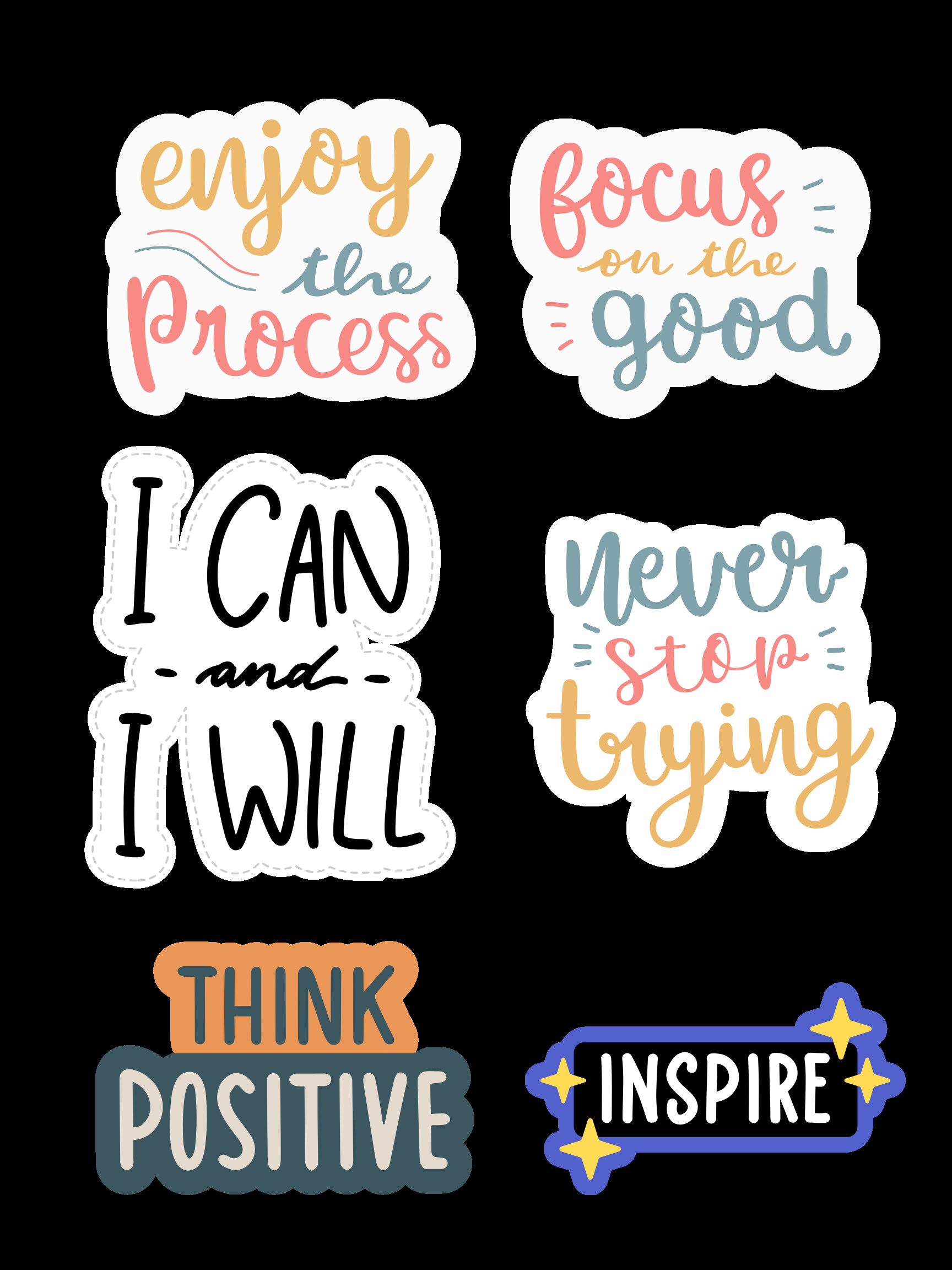 2024 Vision Board Printable Stickers Digital Download - Etsy