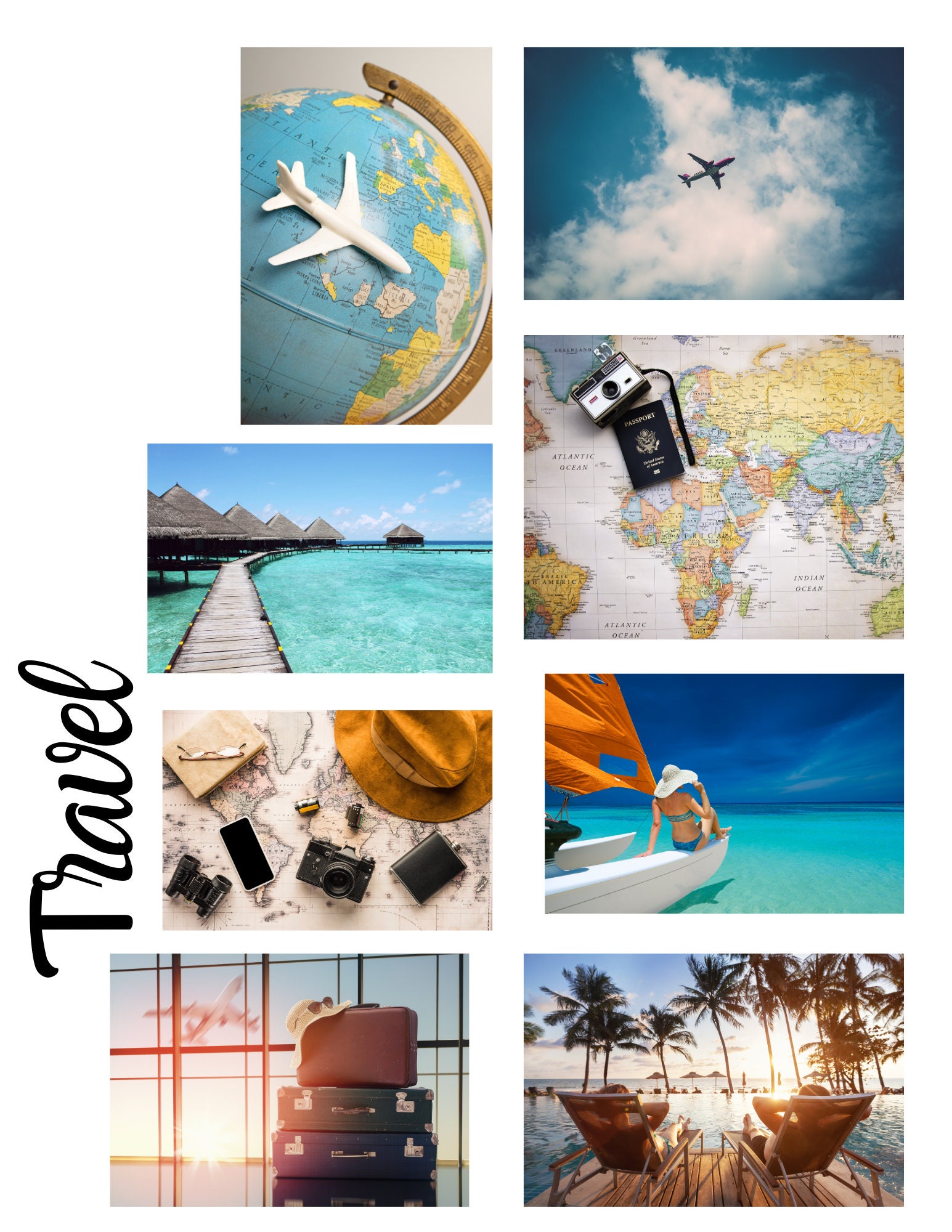 2024 Vision Board Kit With Printable Words, Images, Glitter, Letters ...