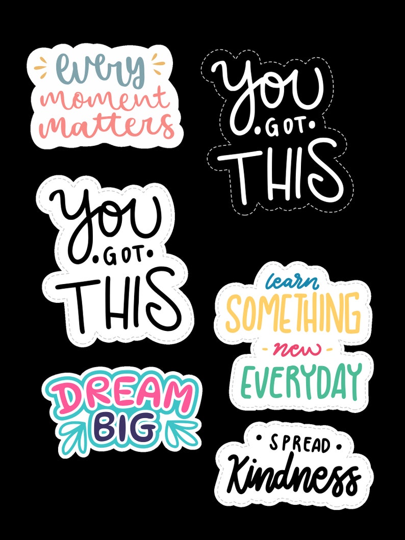 2024 Vision Board Printable Stickers Digital Download - Etsy