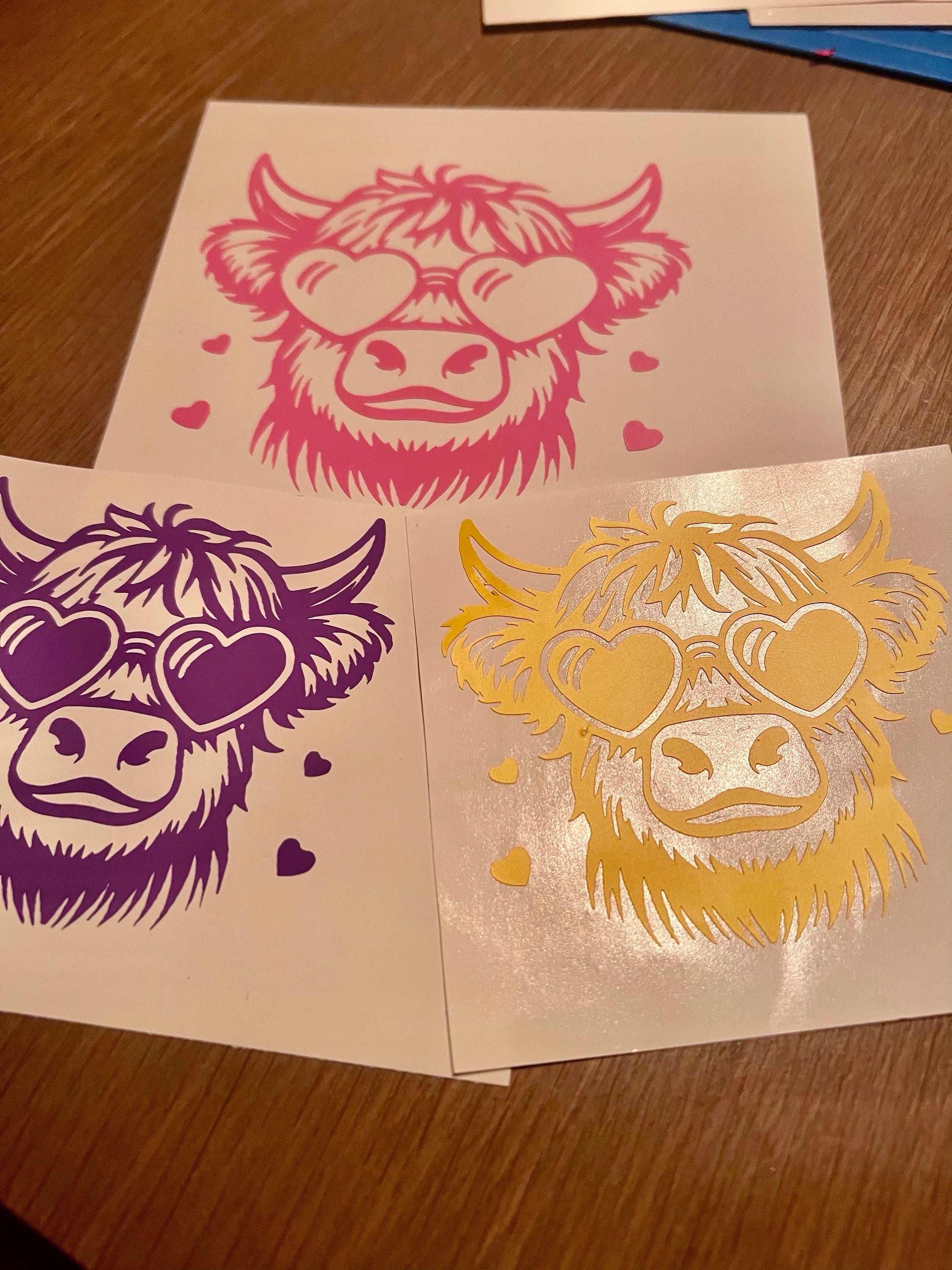 Highland Cow Vinyl Decal - Etsy