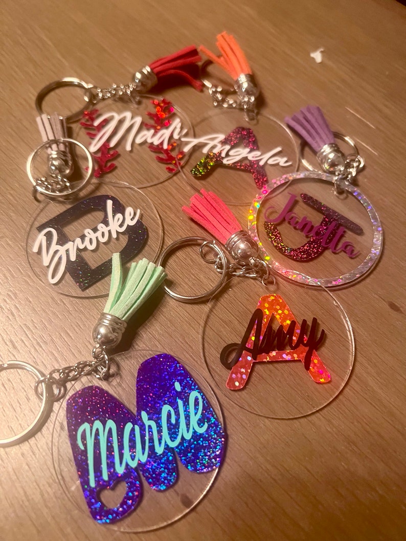 Custom Name Key Chains - Etsy