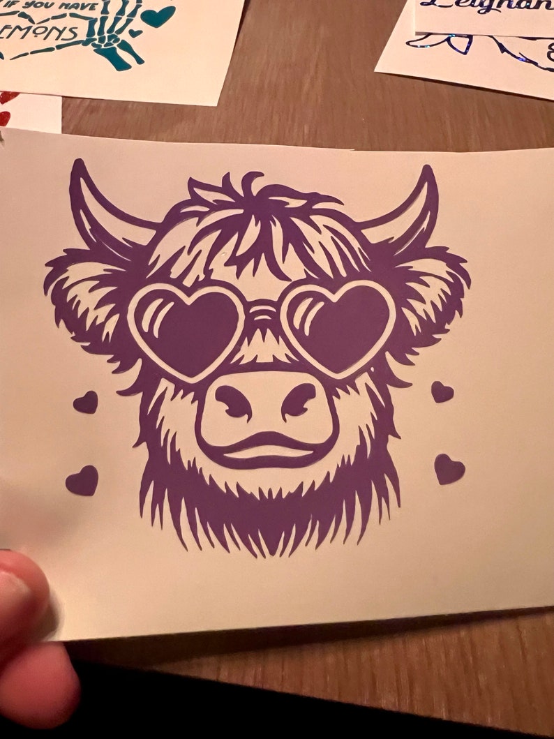 Highland Cow Vinyl Decal - Etsy