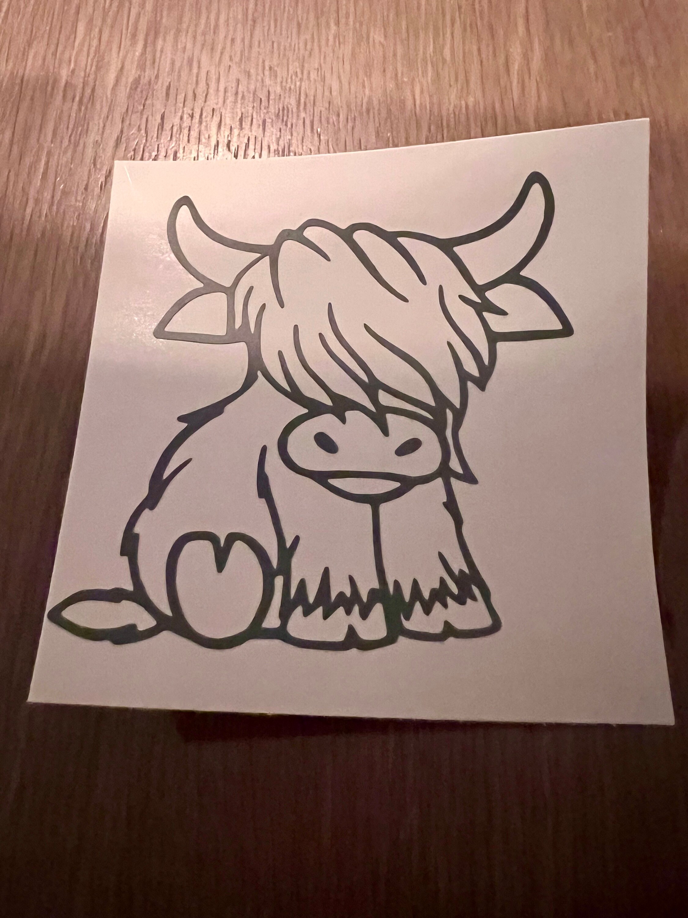 Baby Highland Cow Vinyl Decal - Etsy