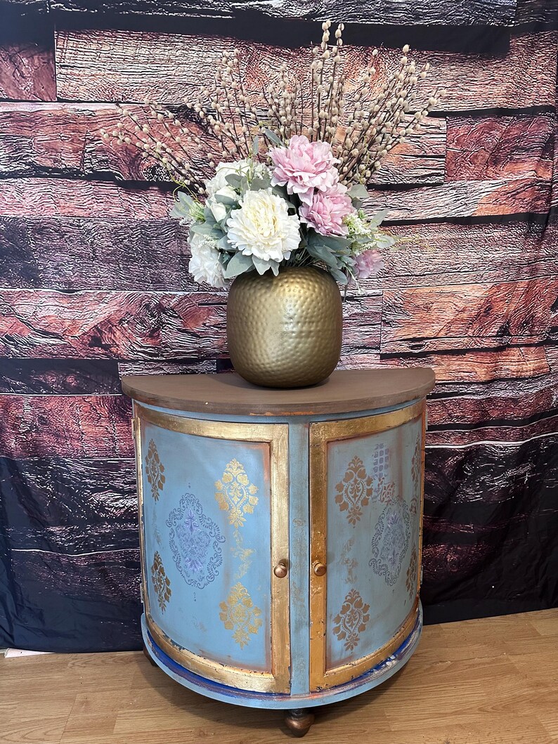 Vintage Half-round Accent Cabinet Chest of Drawers Dresser - Etsy