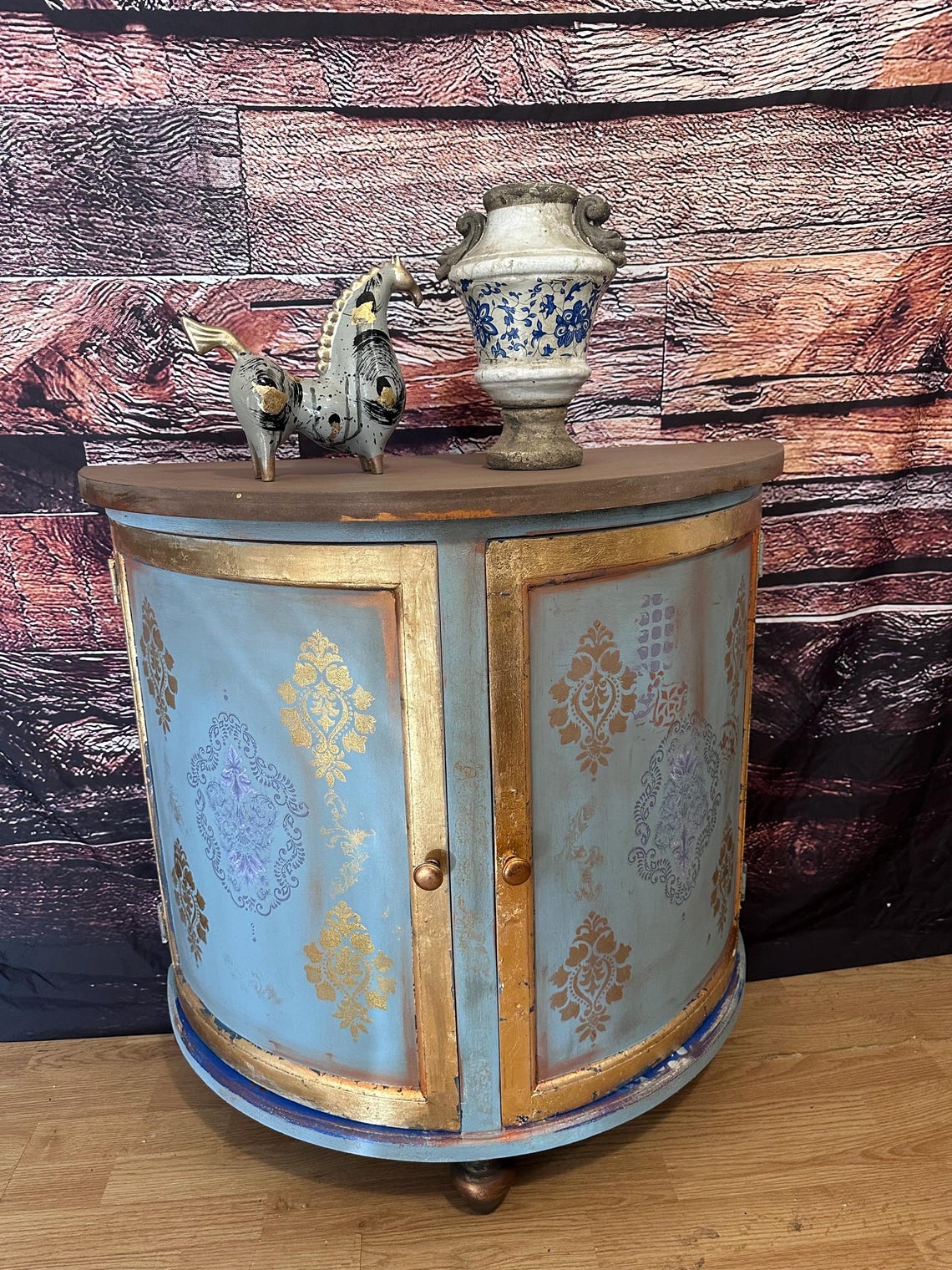 Vintage Half-round Accent Cabinet Chest of Drawers Dresser - Etsy