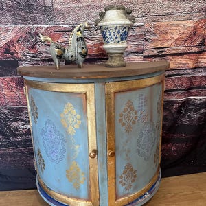 Vintage Half-round Accent Cabinet Chest of Drawers Dresser - Etsy