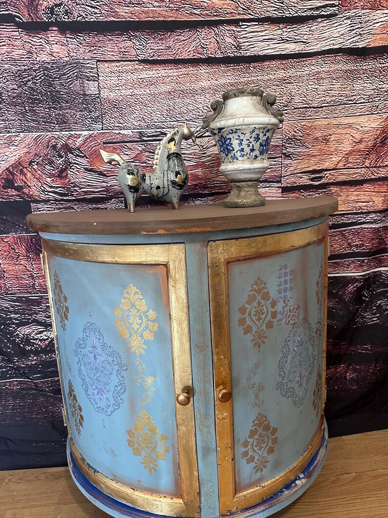Vintage Half-round Accent Cabinet Chest of Drawers Dresser - Etsy