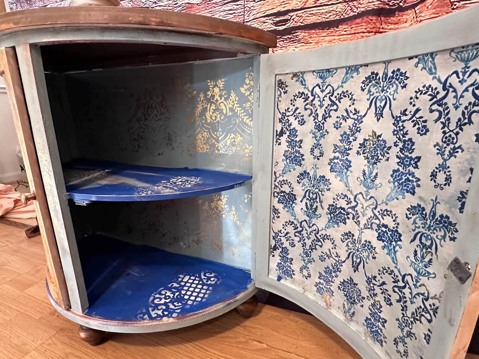 Vintage Half-round Accent Cabinet Chest of Drawers Dresser - Etsy