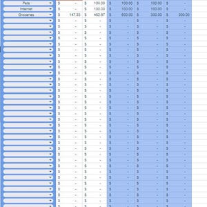 Monthly Budget Worksheet **FULLY CUSTOMIZABLE** - Etsy