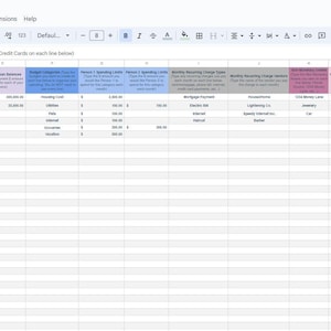 Monthly Budget Worksheet **FULLY CUSTOMIZABLE** - Etsy