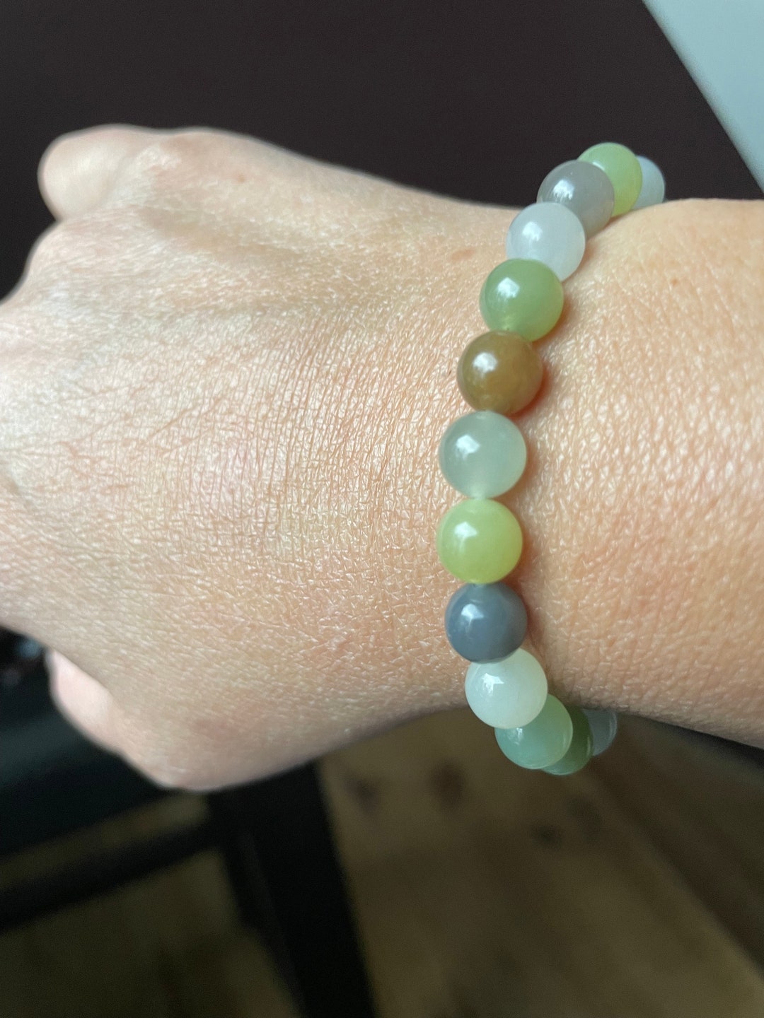 Gelatinous Multi Color, Earth Tone . Round Beaded Bracelet - Etsy