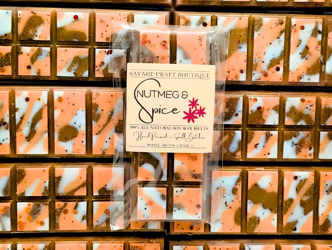 Nutmeg & Spice Scented, Wax Melt Snap Bar for Warmer, All-natural Soy ...