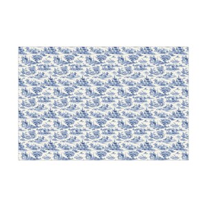 Vintage French Countryside Toile De Jouy Wrapping Paper - Blue on White ...