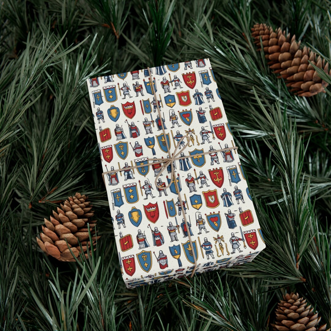 Medieval Knights & Coats of Arms Wrapping Paper - Ideal for Themed ...