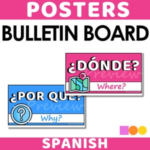 Printable Spanish Classroom Decor Posters Question Words in Spanish ...