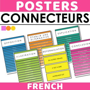 French Connective Posters for French Classroom Displays in French - Les ...