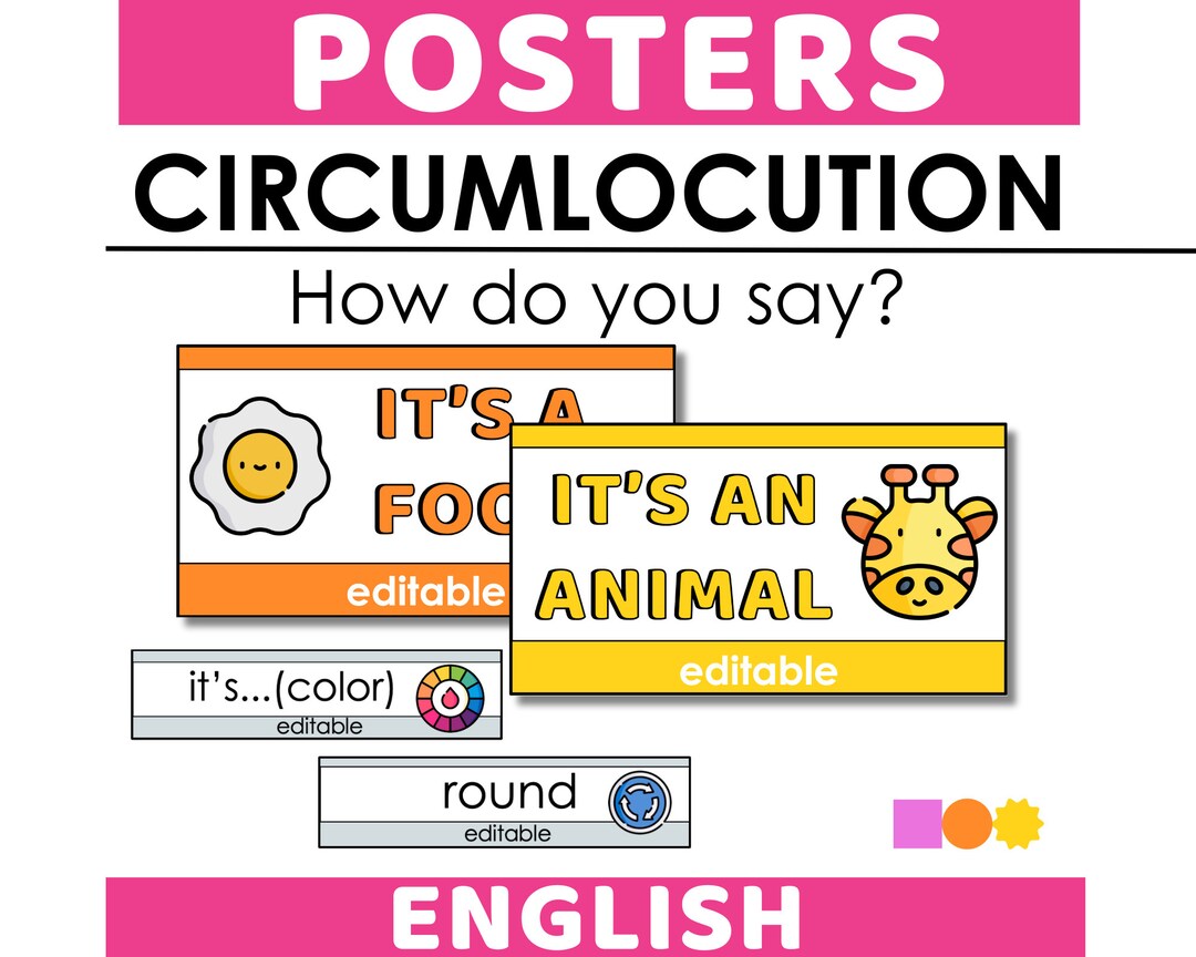 Circumlocution English Posters Classroom Decoration Learn English ...