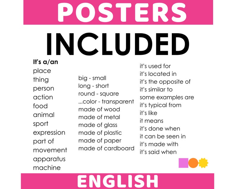 Circumlocution English Posters Classroom Decoration Learn English ...