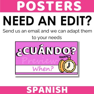 Printable Spanish Classroom Decor Posters Question Words in Spanish ...