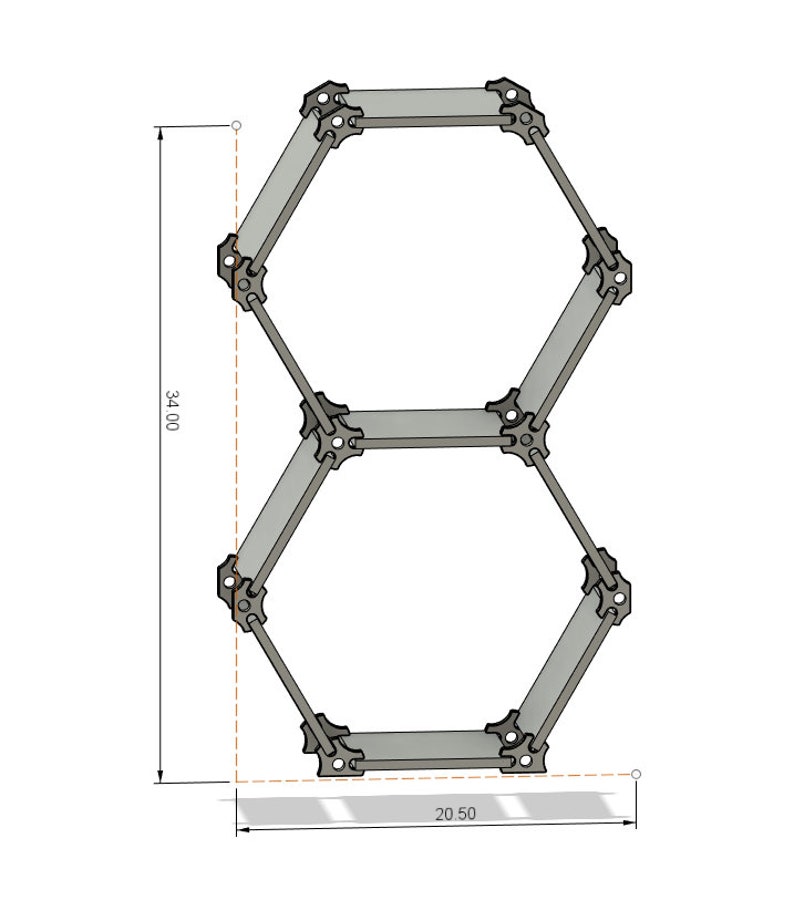 Duel Hexagon Display Shelves - Etsy