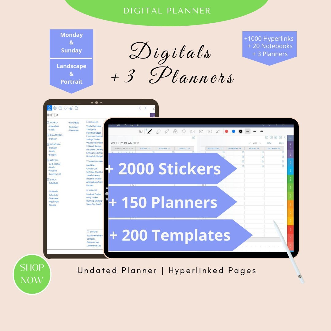 Digital Planner 2024 Goodnotes Planner Daily Planner,weekly Planner ...