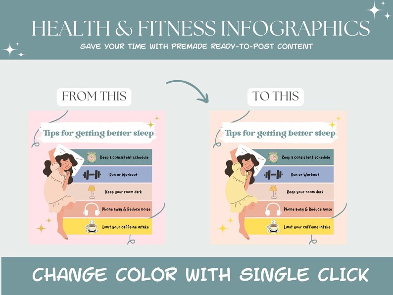 30 Health & Fitness Infographics | Wellness Coach | Self Care Instagram ...