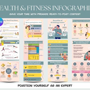 30 Health & Fitness Infographics | Wellness Coach | Self Care Instagram ...