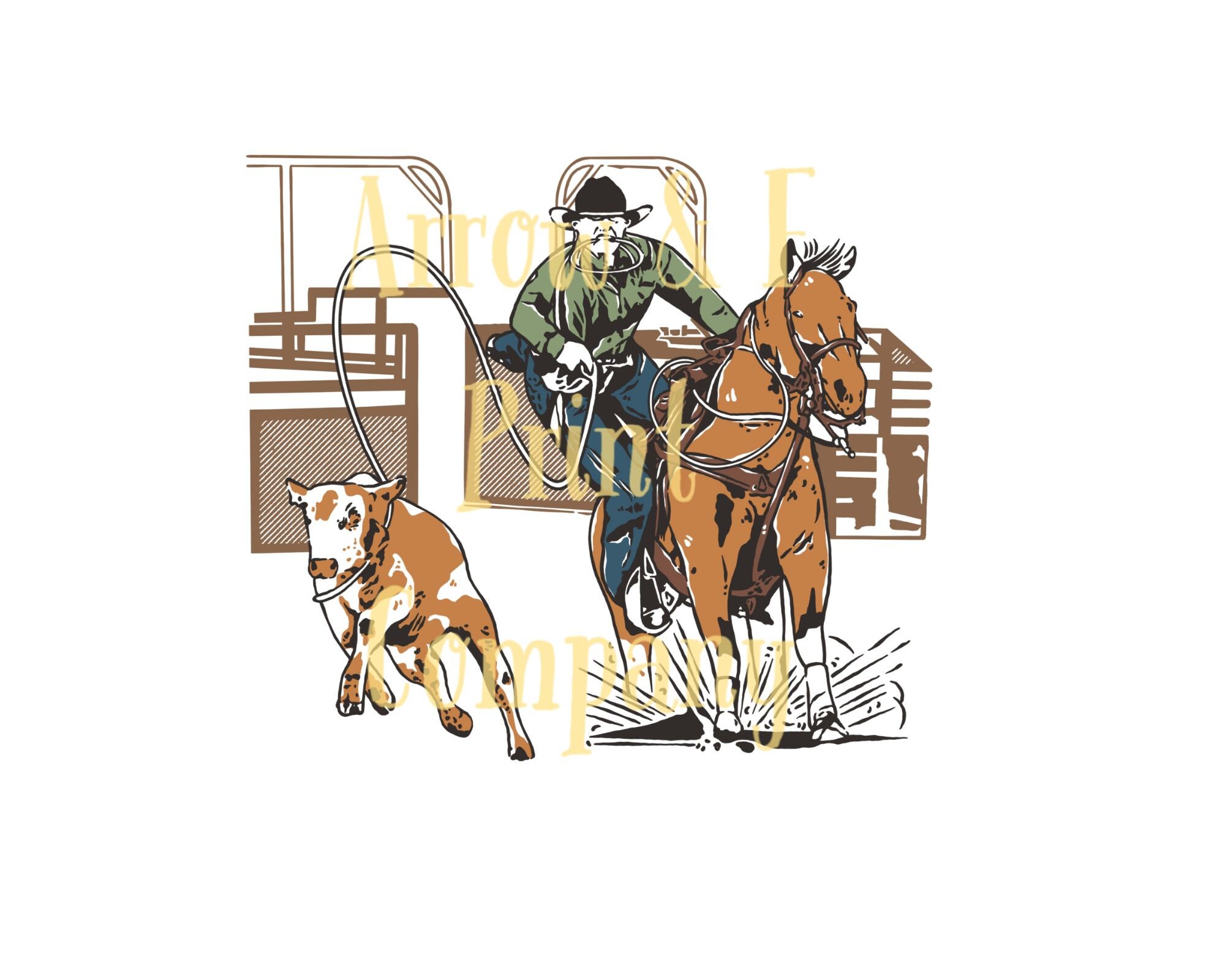 CALF ROPER PNG - Etsy